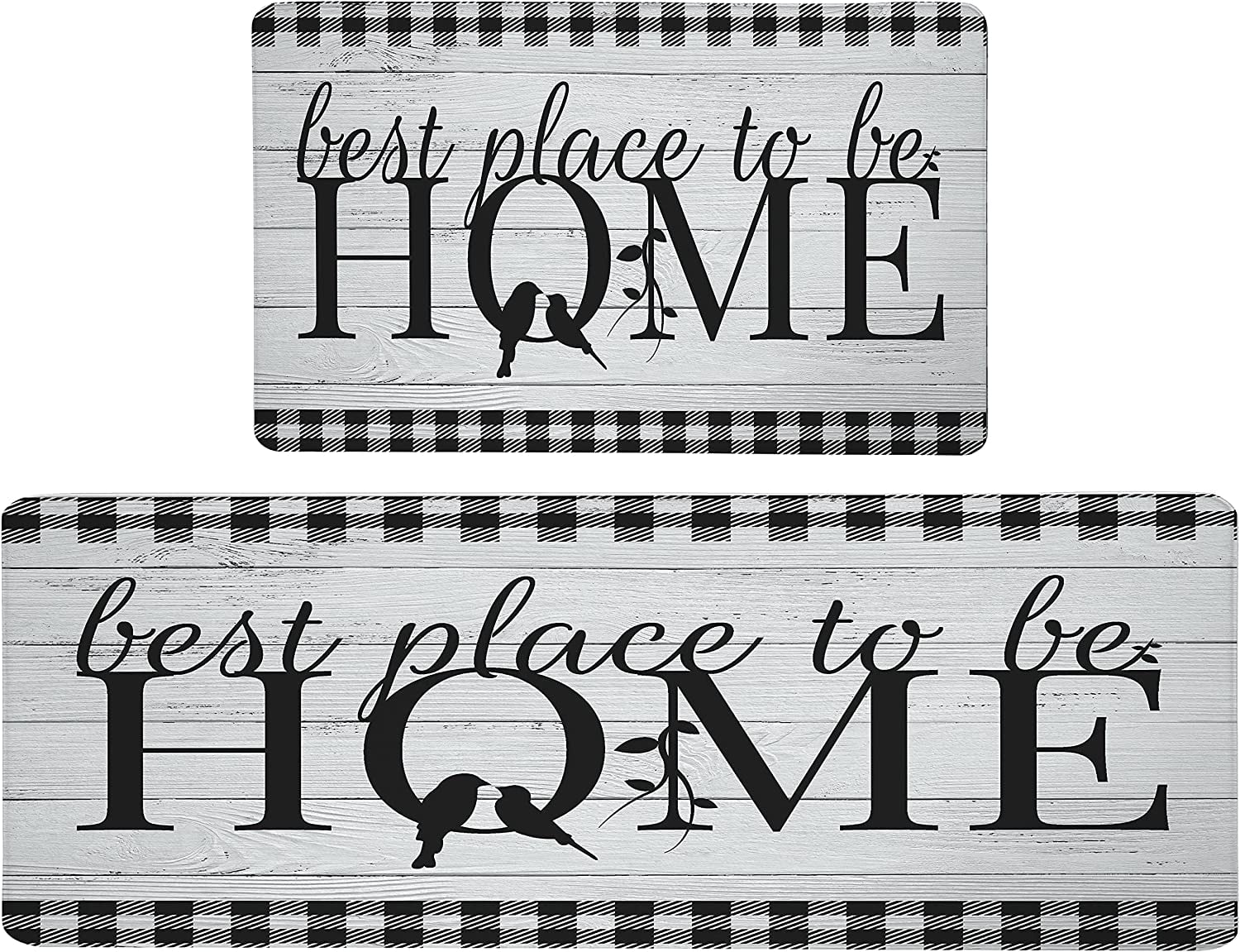 Farmhouse Kitchen Mats 2/5 Inch Thick Cushioned Anti-Fatigue Kitchen ...