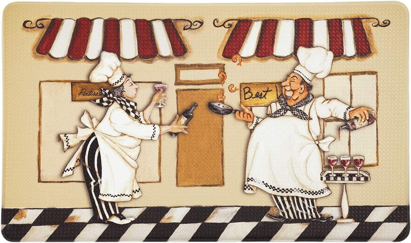 Farmhouse Kitchen Mats Cushioned Anti-Fatigue Comfort Mat for Home ...