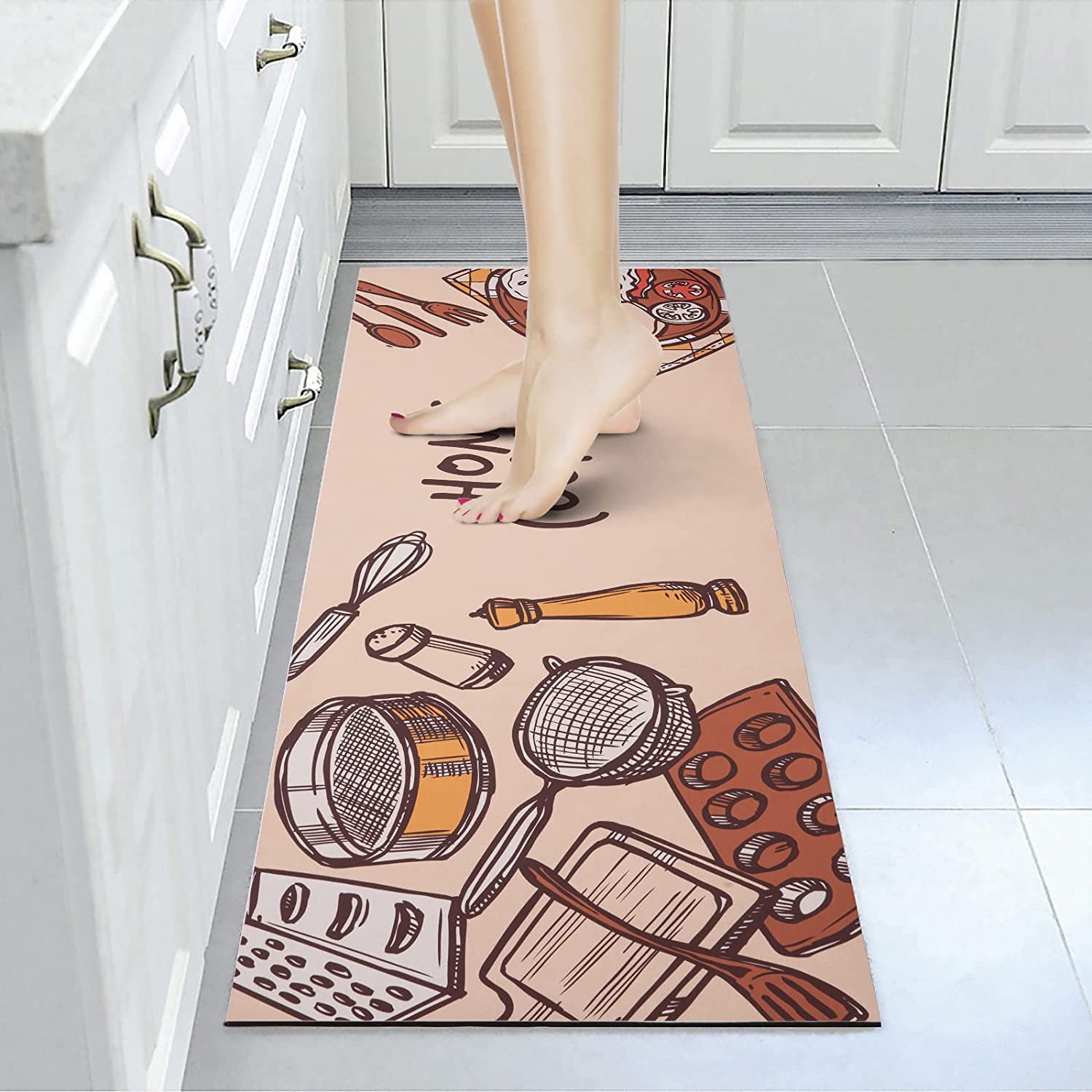 Farmhouse Kitchen Mats Cushioned Anti-Fatigue Comfort Mat for Home ...