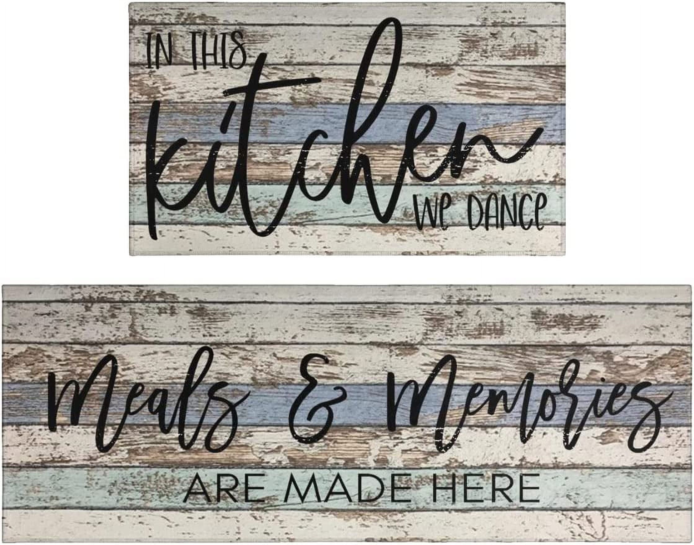 Farmhouse Kitchen Mats for Floor Set of 2,Anti Fatigue Mats for Kitchen ...