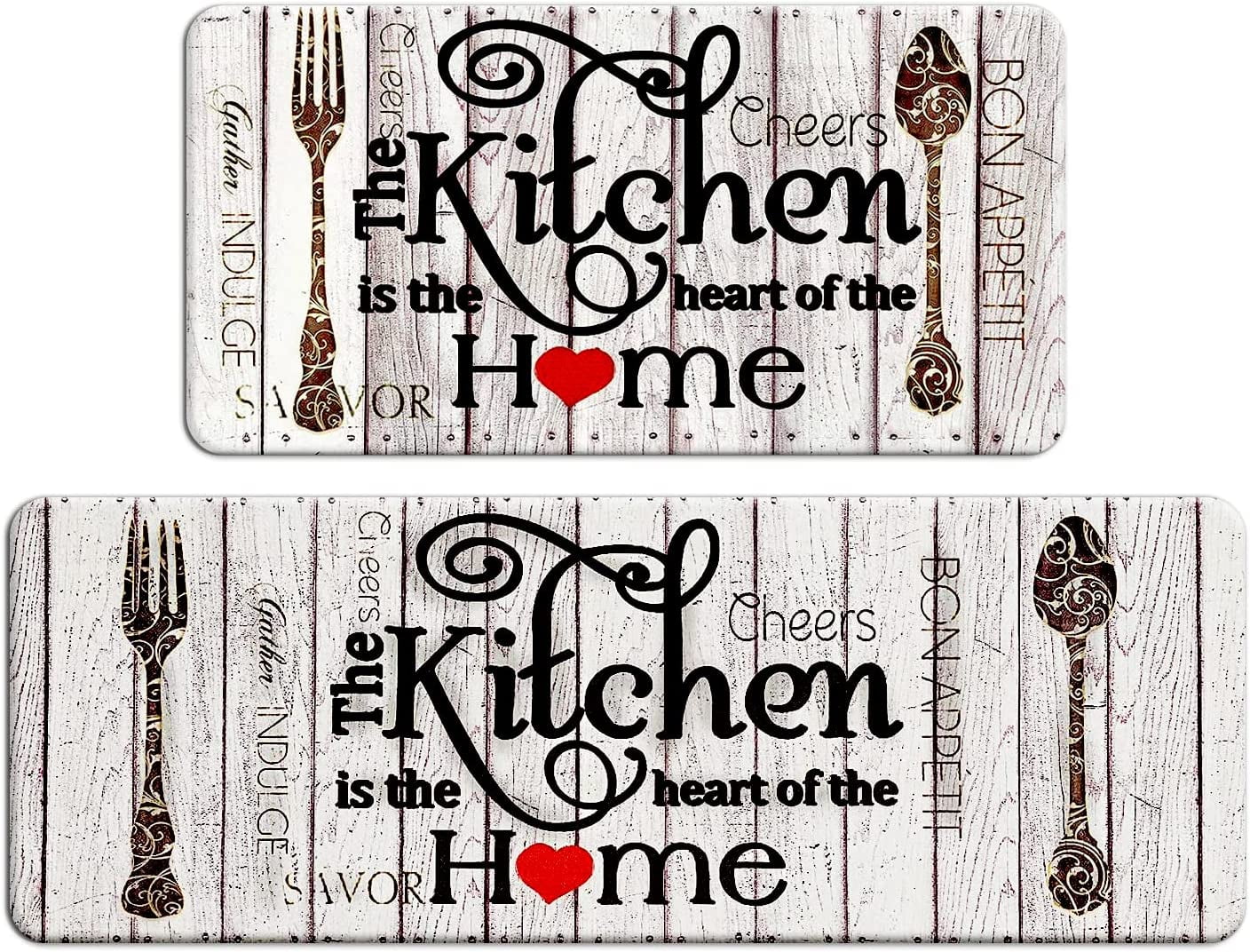 "Alien Meow Farmhouse Kitchen Mats Set, Cushioned Anti-Fatigue Memory ...