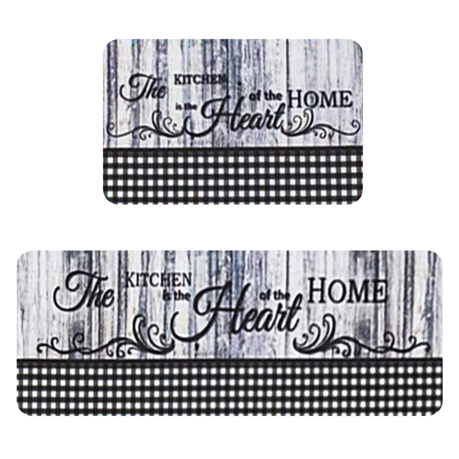 Farmhouse Kitchen Mats Sets 2 Piece Cushioned Anti-Fatigue Comfort Mat ...