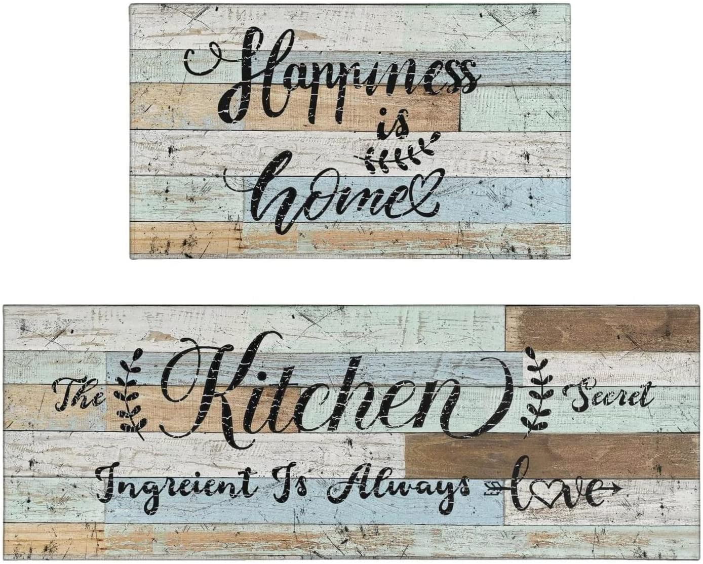 Farmhouse Kitchen Mats Sets 2 Piece - Walmart.com