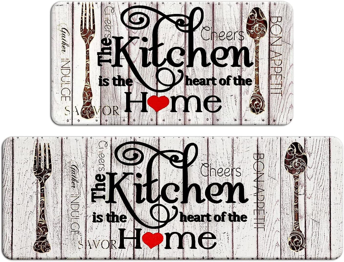 Farmhouse Kitchen Mats SetsPiece Cushioned Anti-Fatigue Comfort Mat for ...