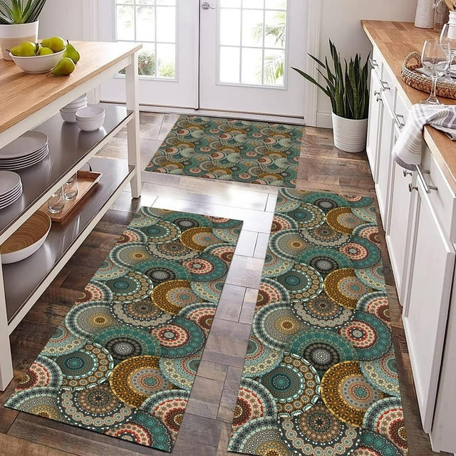 Farmhouse Kitchen Rug Set 3 Piece with Runner Soft Kitchen Floor Mat ...