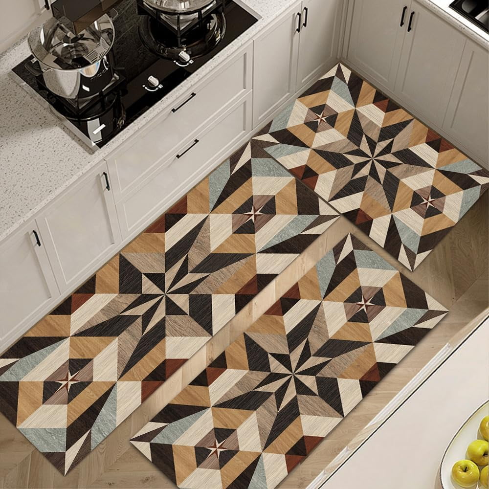 Farmhouse Kitchen Rugs Sets 3 Piece with Runner Soft Kitchen Floor Mat ...