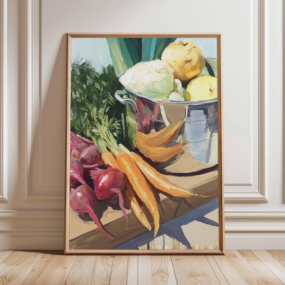 Farmhouse Kitchen Rustic Vegetable Wall Art UNFRAMED PAPER POSTER, Home ...