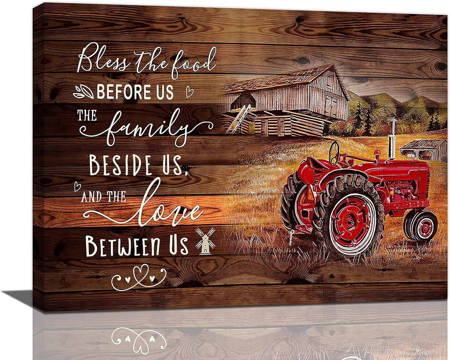 Farmhouse Kitchen Wall Art Country Barn Tractors Pictures Wall Decor ...