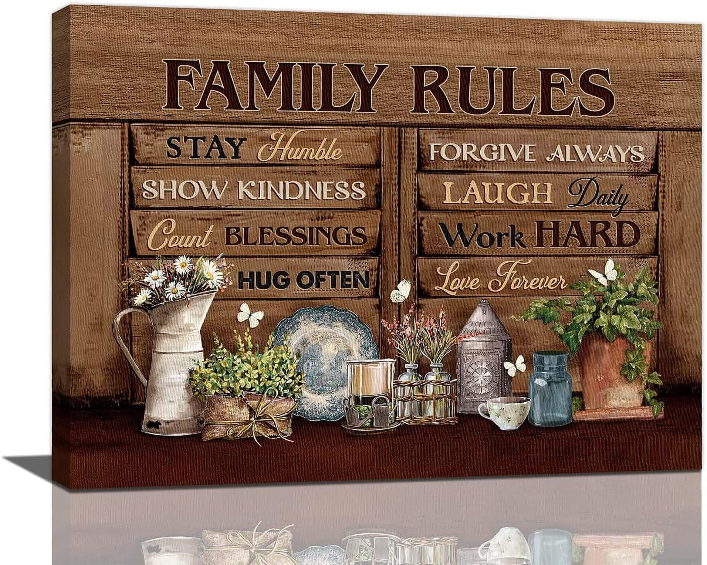 Farmhouse Kitchen Wall Art Rustic Floral Flower Butterfly Pictures ...