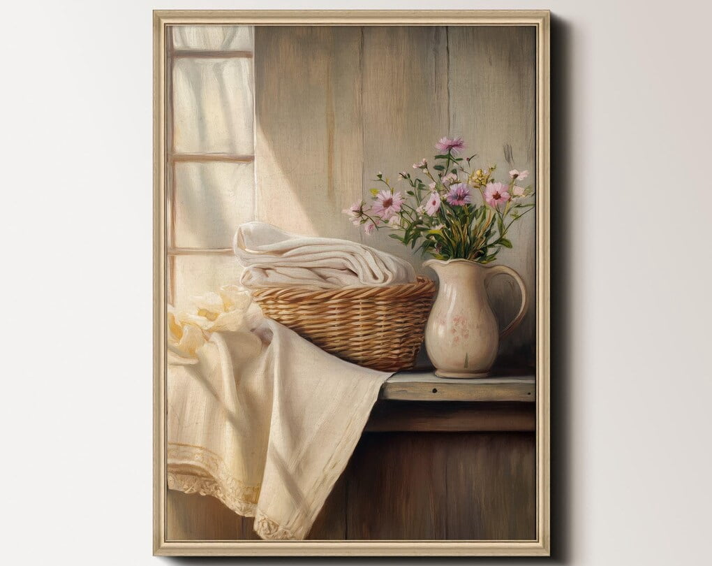 Farmhouse Laundry Print, Laundry Basket Printable, Rustic Laundry Room ...