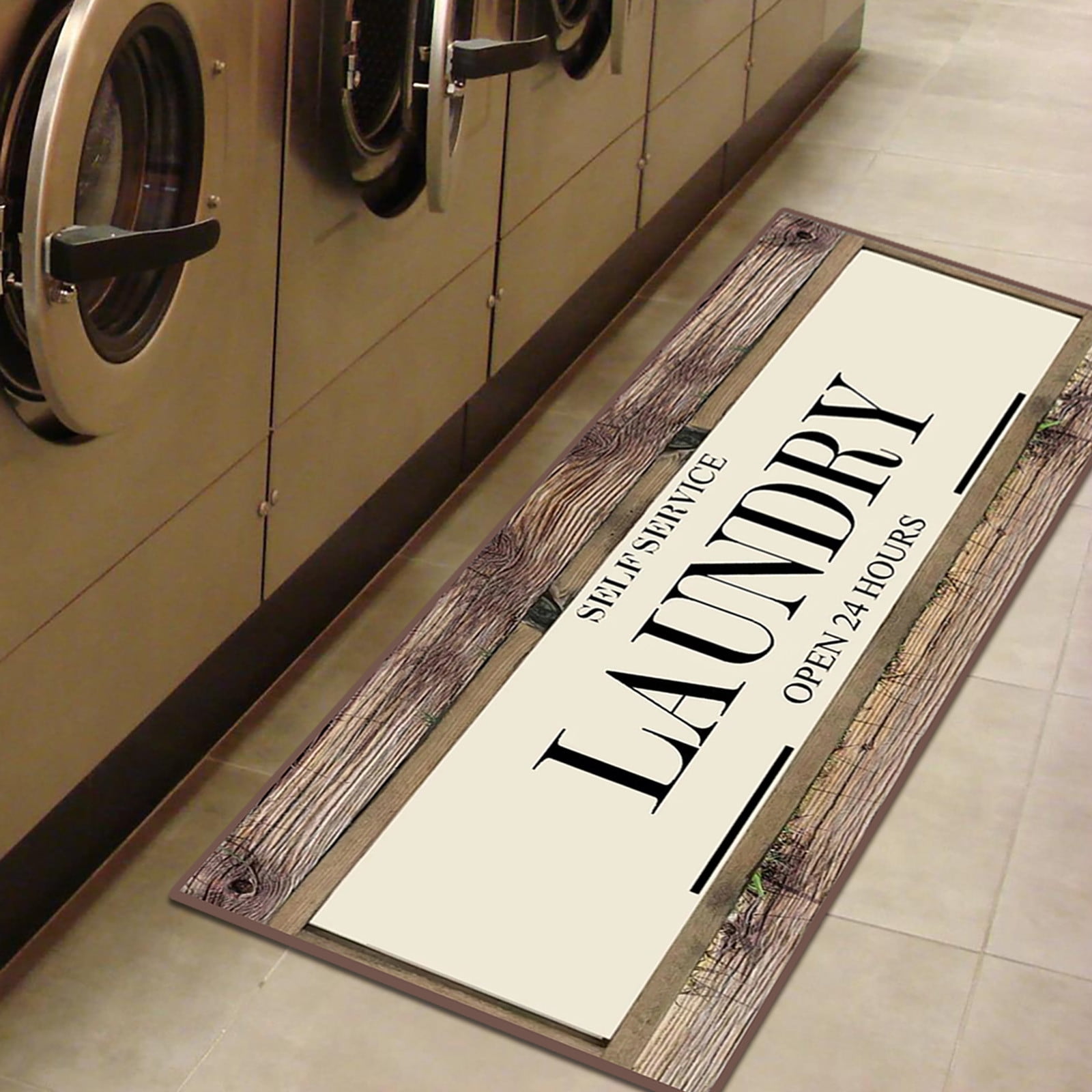 Farmhouse Laundry Room Rug Runner 16"X47" Non Slip Laundry Rugs and ...