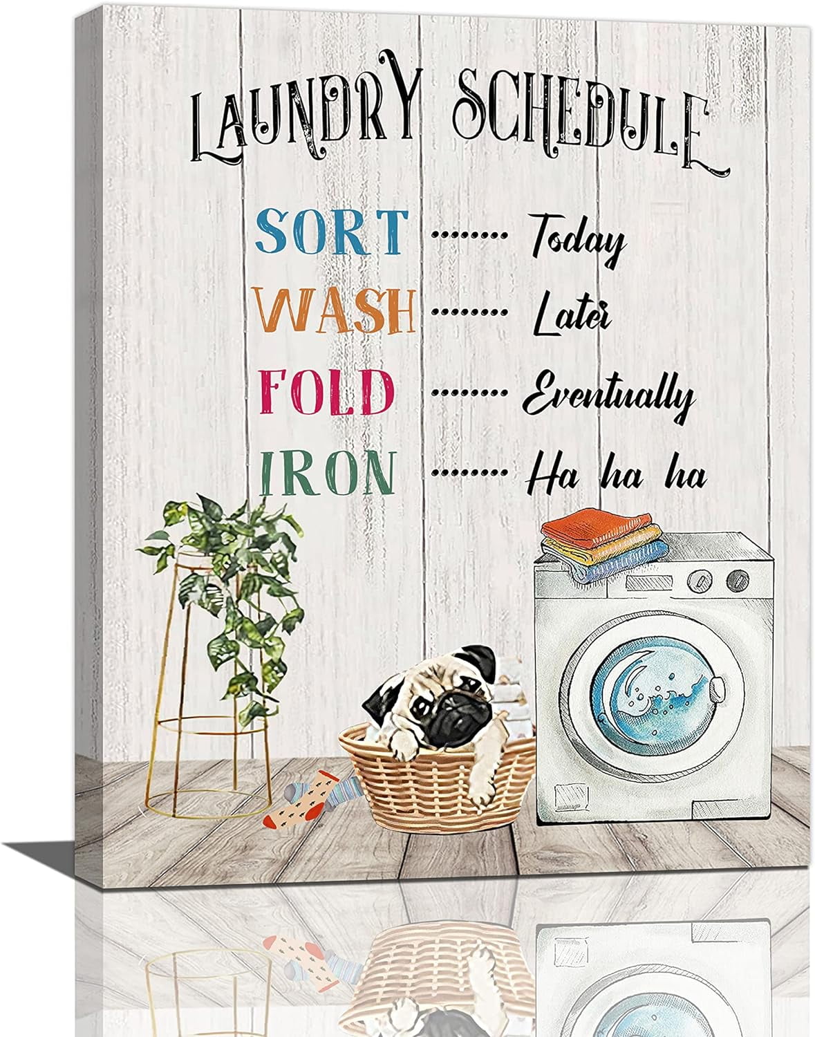 Farmhouse Laundry Wall Art Laundry Room Decor Canvas Art Country ...