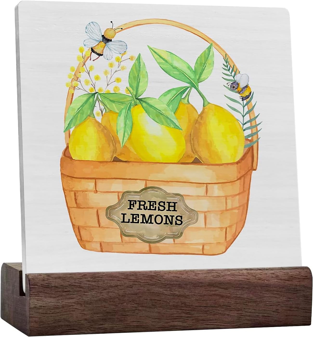 Farmhouse Lemon Ceramic Sign Lemons Ceramic Desk Sign Art Desk Decor ...