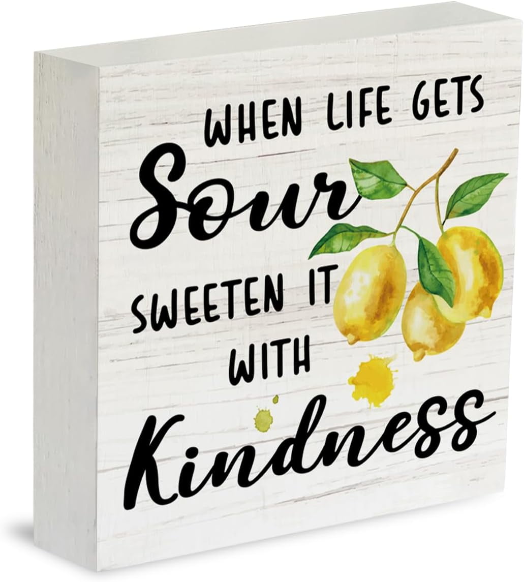 Farmhouse Lemon Wooden Box Sign Rustic Country When Life Gets Sour ...