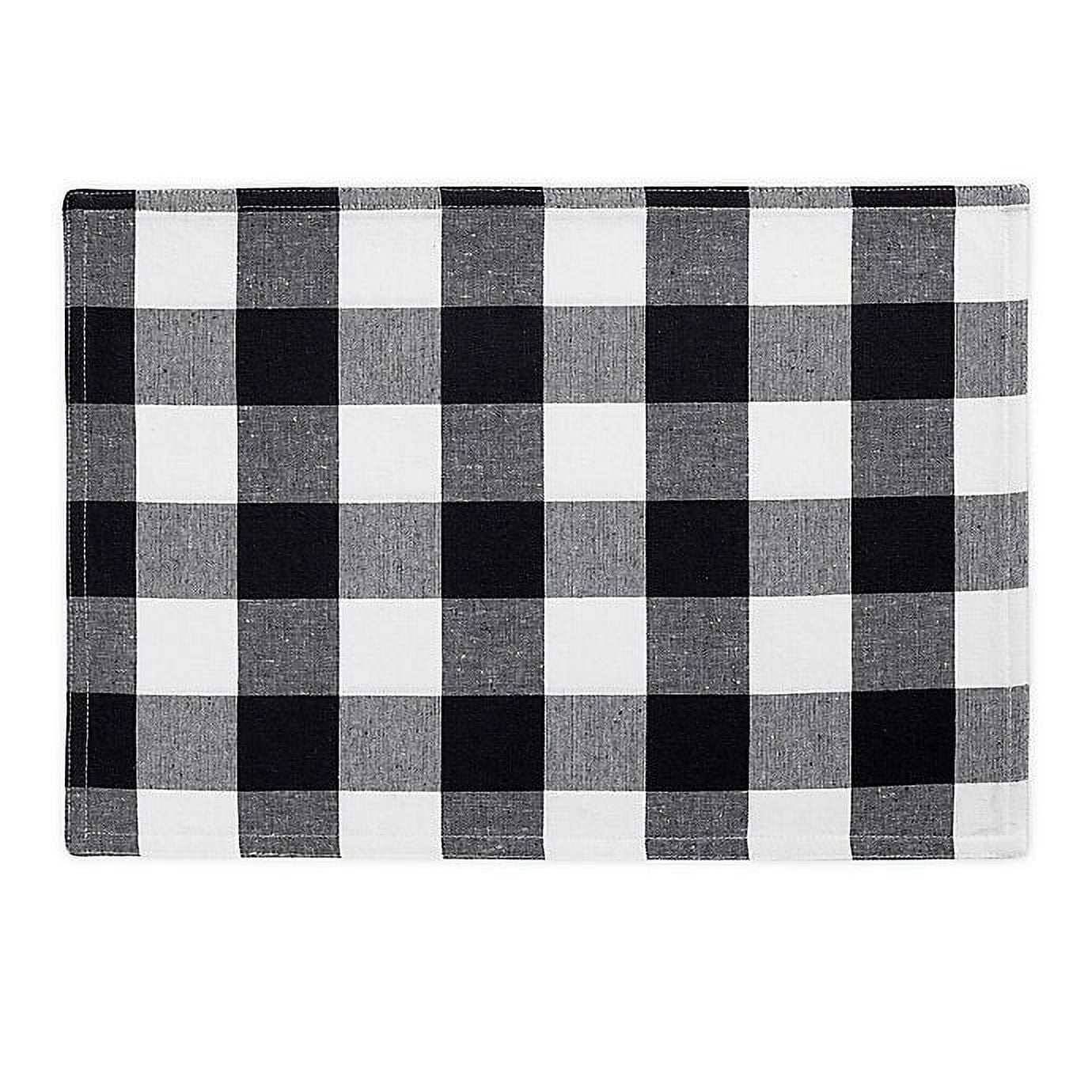 Farmhouse Living Buffalo Check Placemats in Black (Set of 4) - Walmart.com