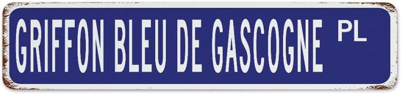 Farmhouse Metal Sign Griffon Bleu De Gascogne Man Cave Decor Metal ...