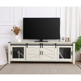 Farmhouse Modern Wood Entertainment Center for 75 Inch TV, Media TV ...