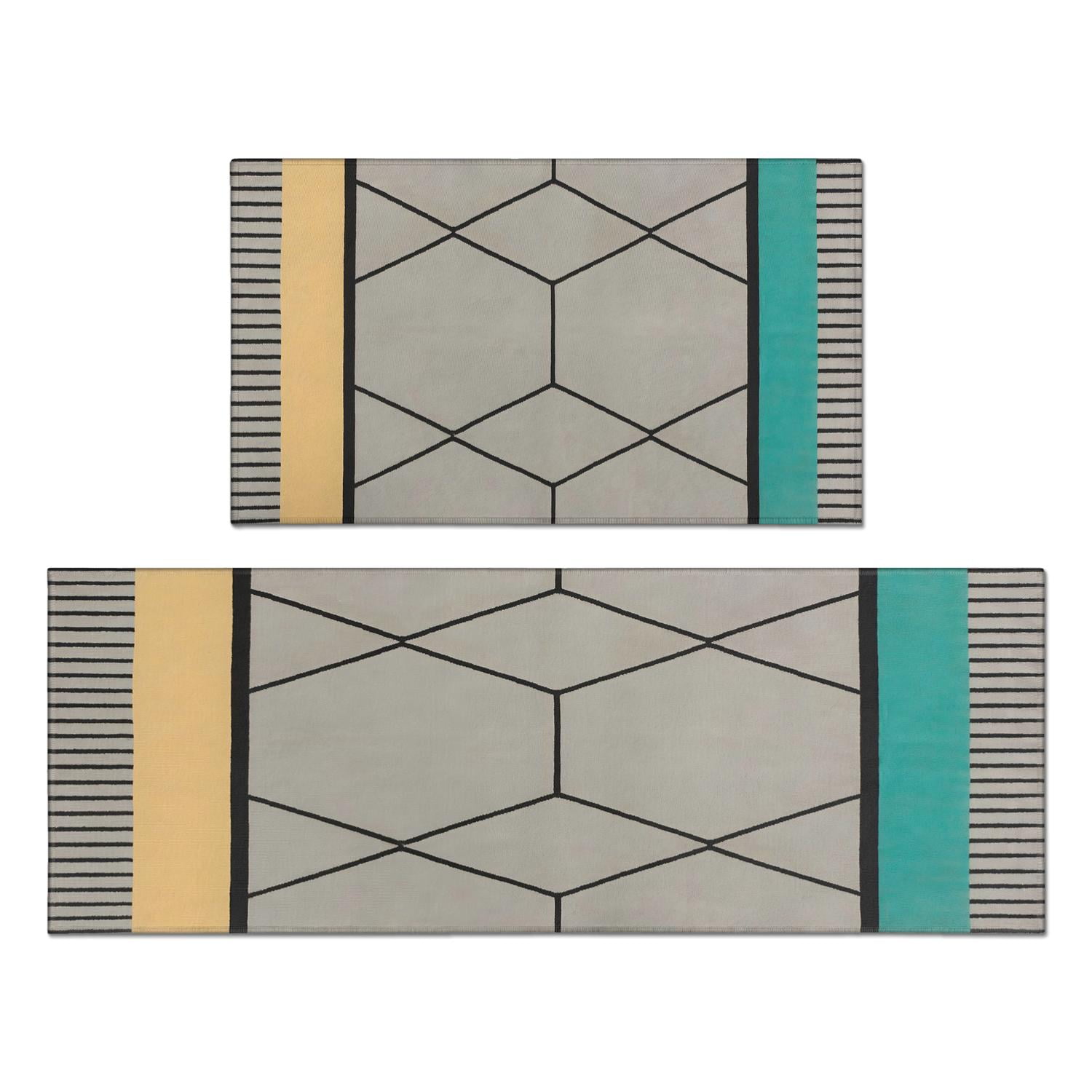 Farmhouse Moroccan Throw Rug in Rustic Tribal Black & White - Non-Slip ...