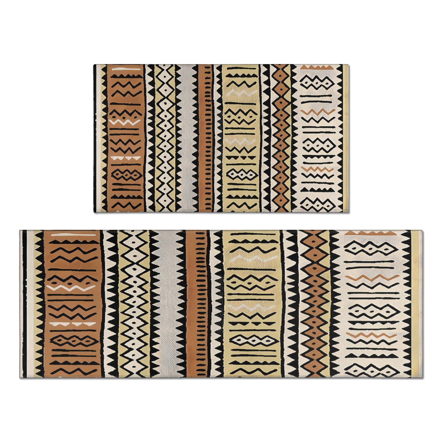 Farmhouse Moroccan Throw Rug - Soft, Non-Slip Low-Pile Kitchen Rug in ...