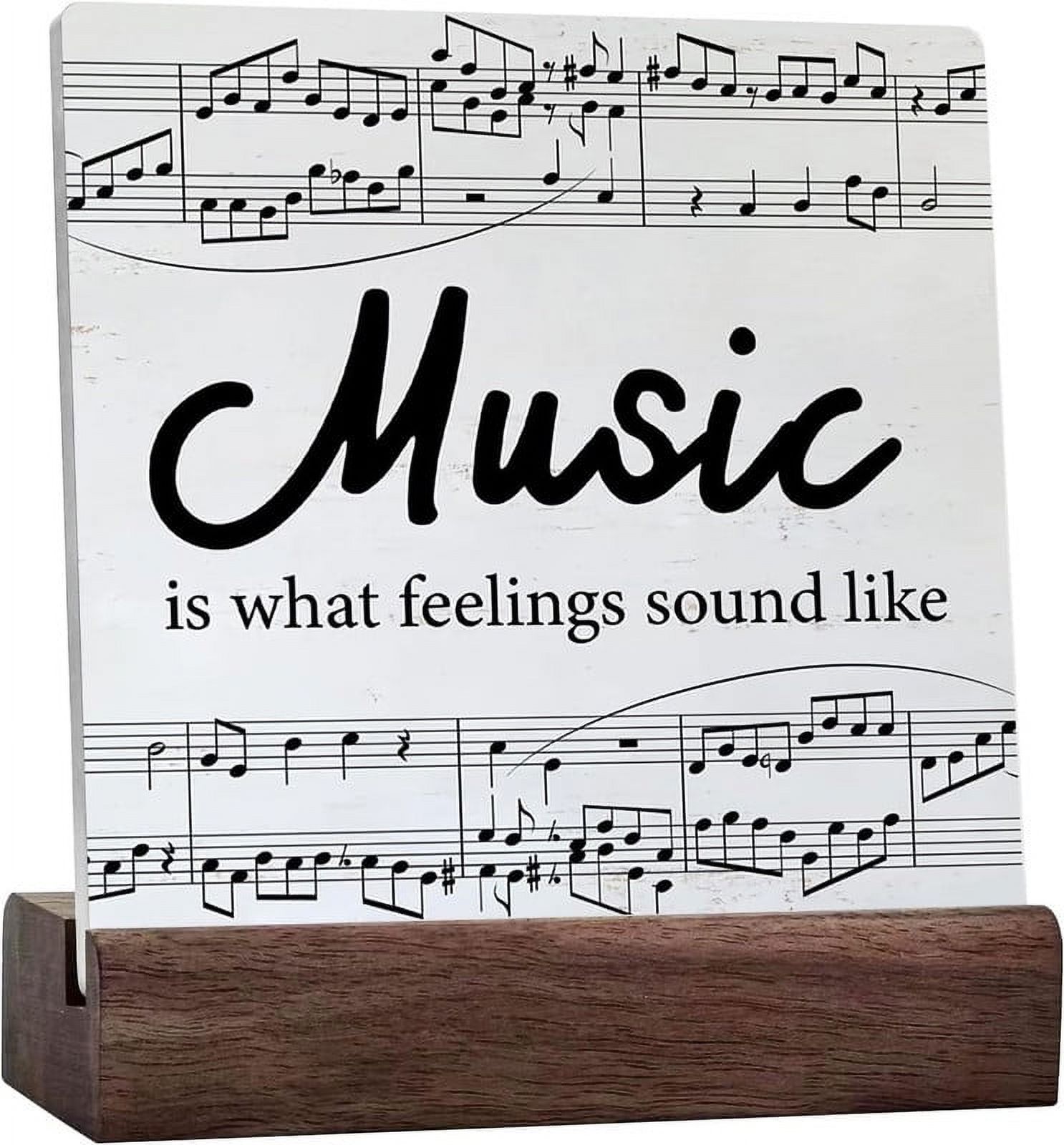 Farmhouse Music Is What Feelings Sound Like Ceramic Table Sign Rustic ...