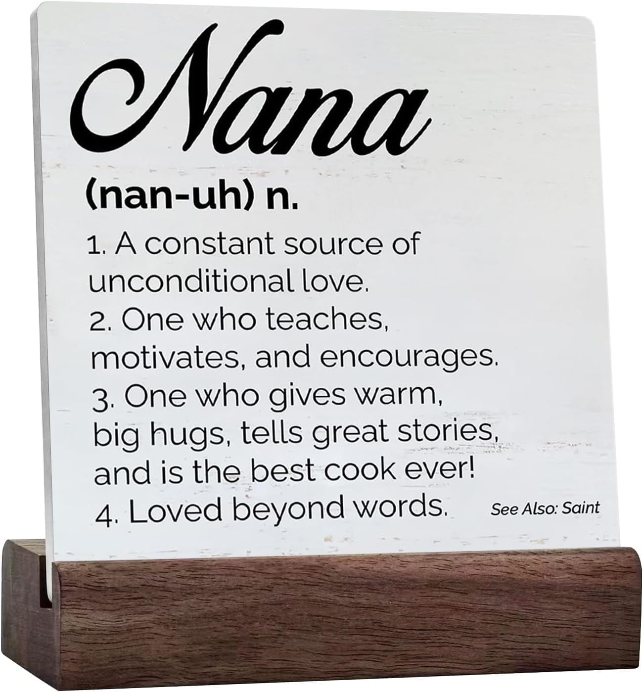 Farmhouse Nana Definition Ceramic Table Sign Rustic Style Nana ...