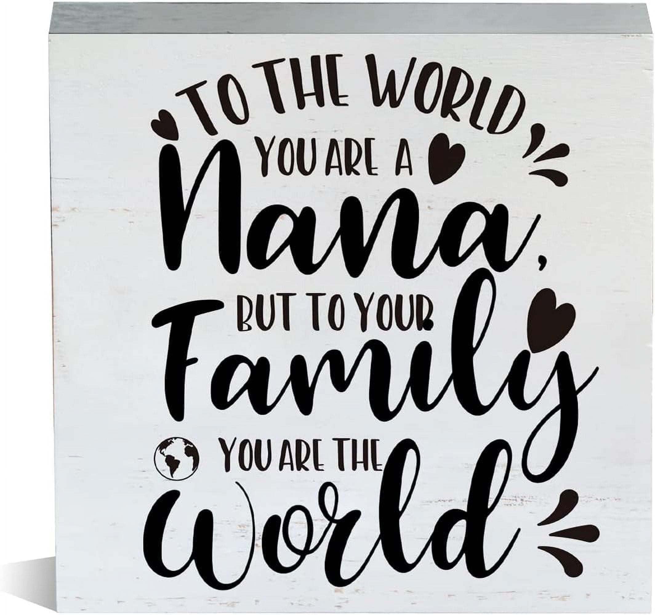 Farmhouse Nana Wooden Box Sign Rustic Style to the World You are a Nana ...