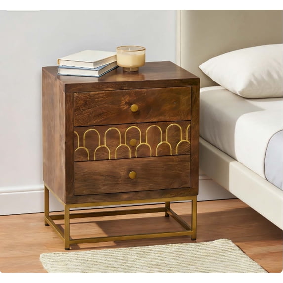 Farmhouse Nightstand & Versatile Vintage Nightstand, Antique Style ...