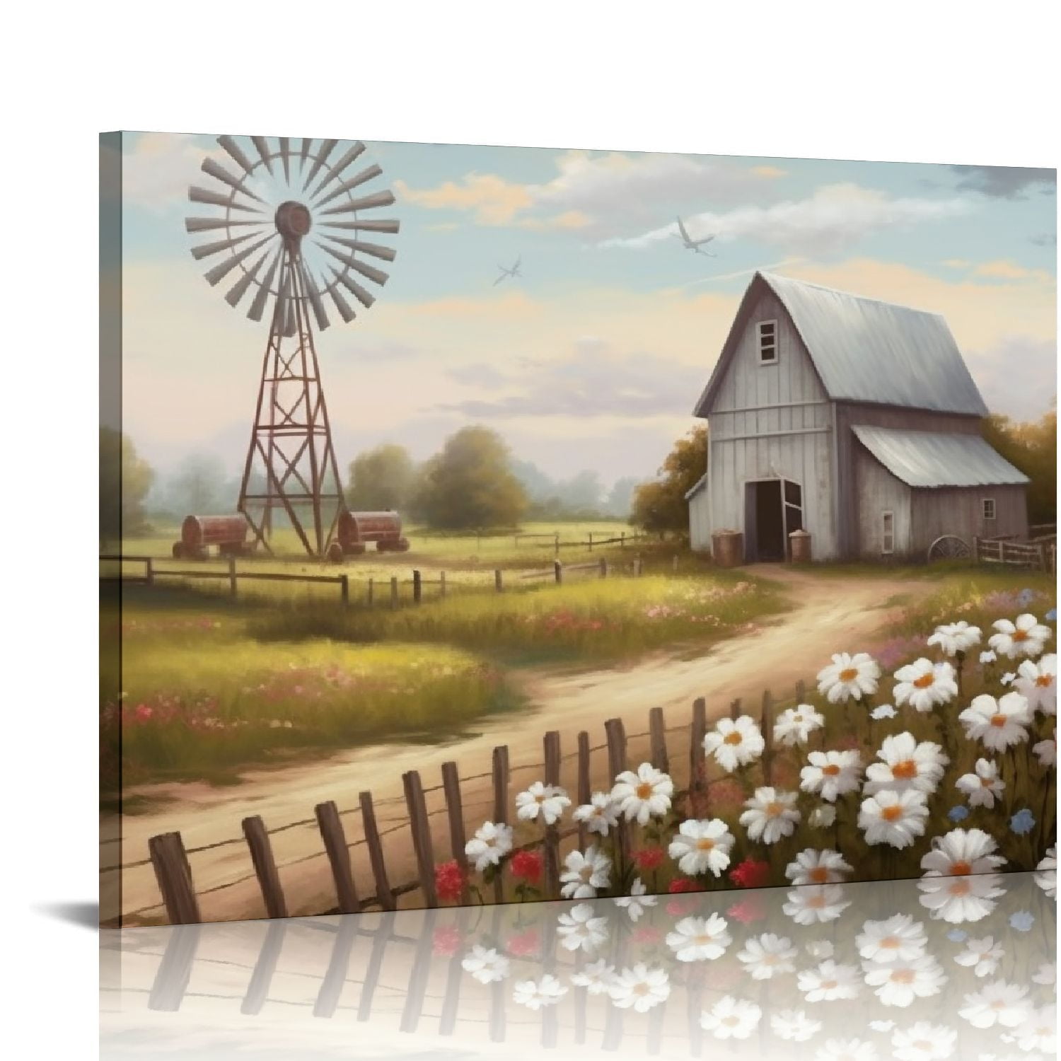 Farmhouse Old Barn Wall Art Wall Decor Rustic Bedroom Wall Decor ...