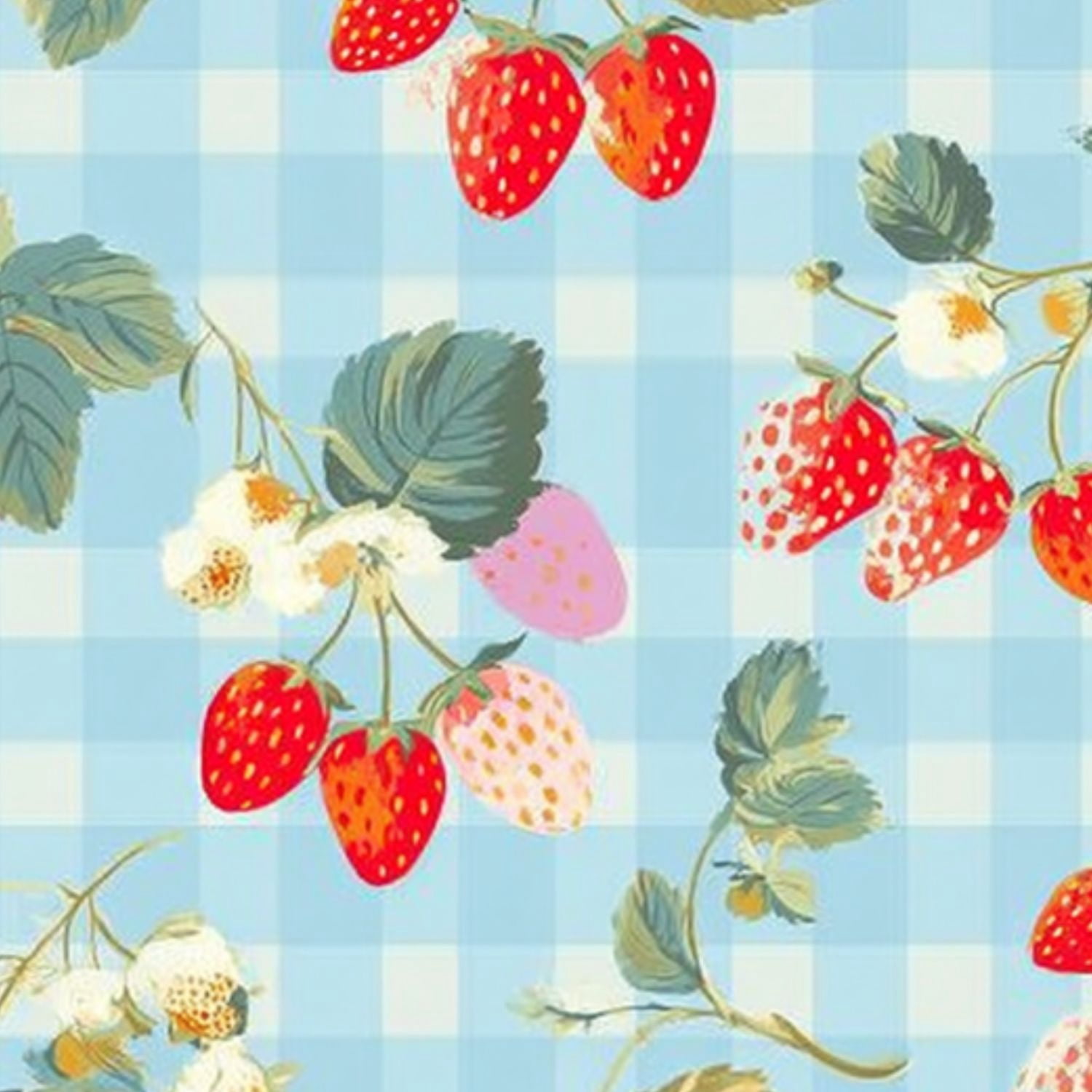 Farmhouse Peel and Stick Wallpaper 17.7in x 9.8ft Vintage Strawberry ...