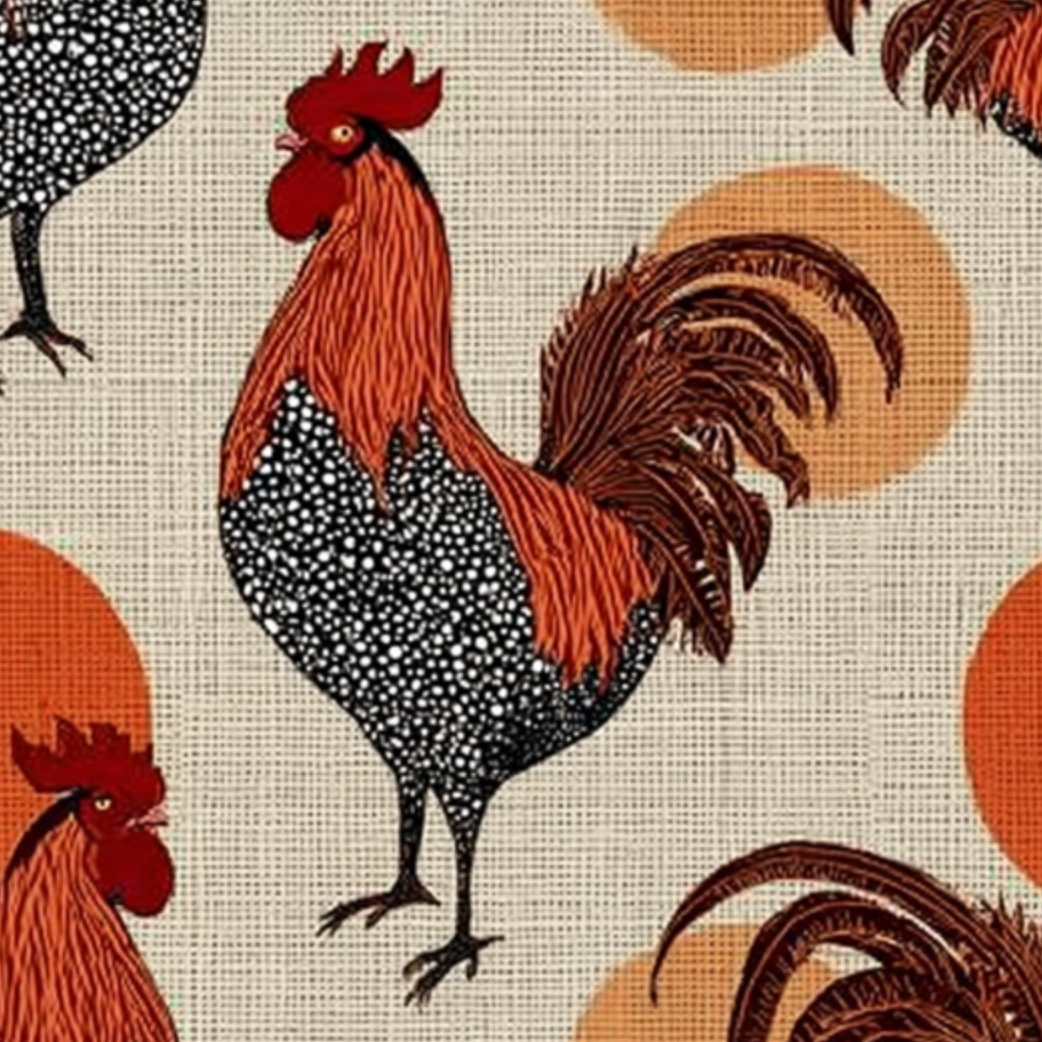 Farmhouse Peel and Stick Wallpaper 23.6in x 9.8ft Rustic Rooster Red ...