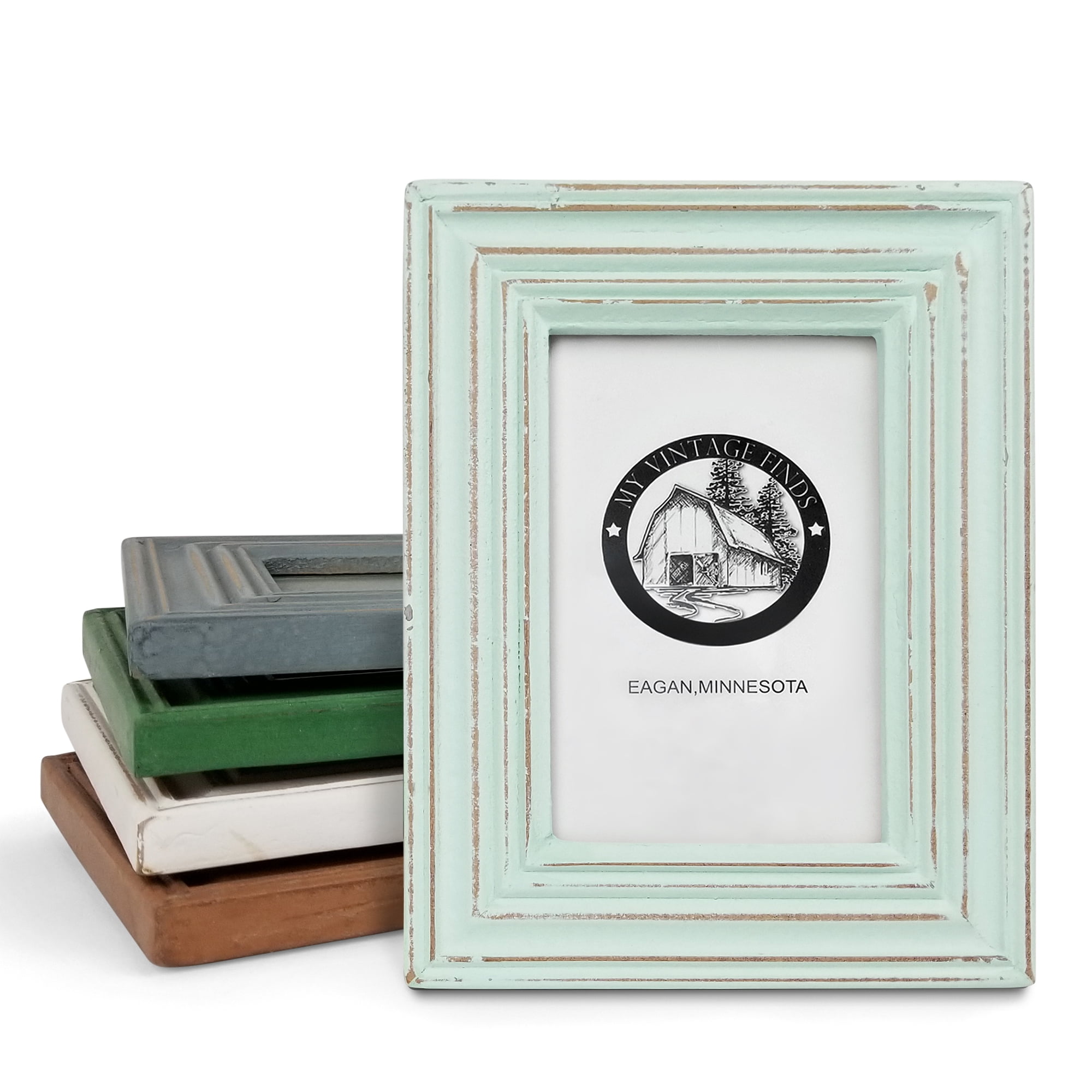 Farmhouse Picture Frames Blue Rustic Frames 4x6 Rustic Picture Frames ...