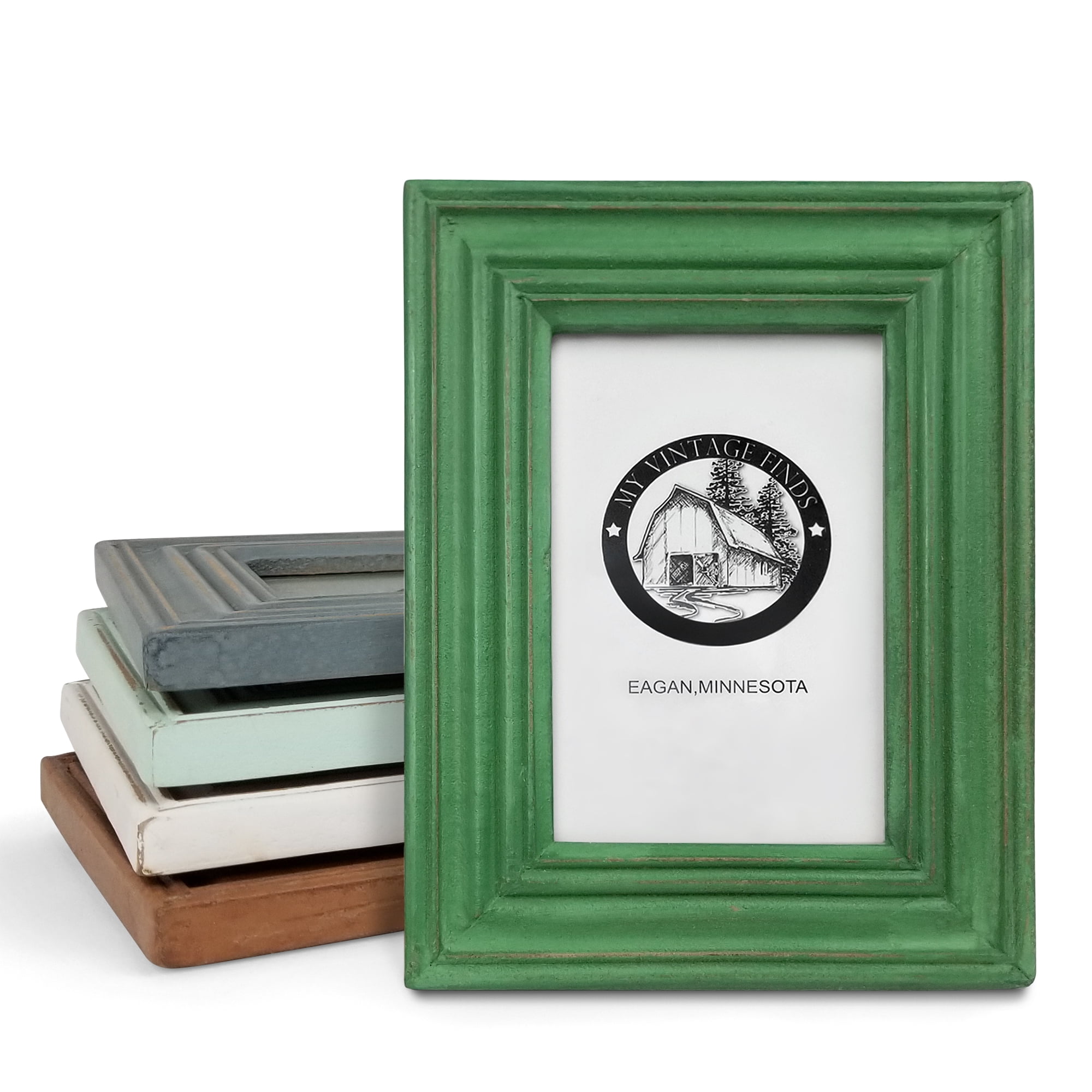 Farmhouse Picture Frames Green Rustic Frames 5x7 Rustic Picture Frames ...