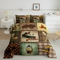 Farmhouse Pike Fish Comforter Set for Boys Men,Hunting Fishing Bedding ...