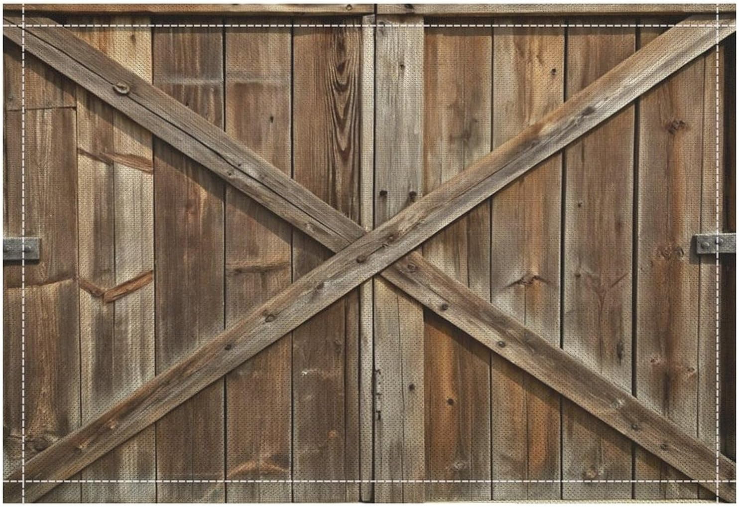 Farmhouse Placemats Set of 6,Rustic Vintage Cabin Barn Door Wooden ...