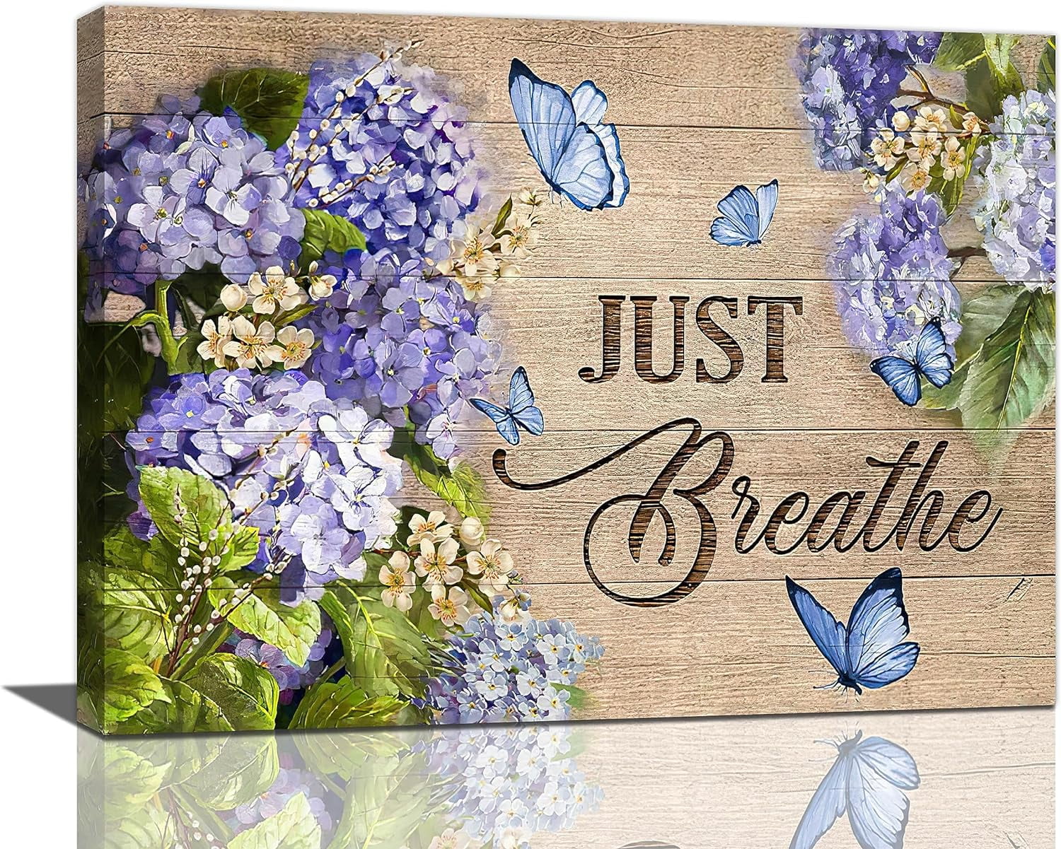 Farmhouse Purple Hydrangea Decor Wall Art Rustic Farm Country Flower ...