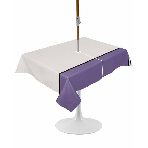 Farmhouse Purple, Rectangle Outdoor Tablecloth, Waterproof Table Cloth ...