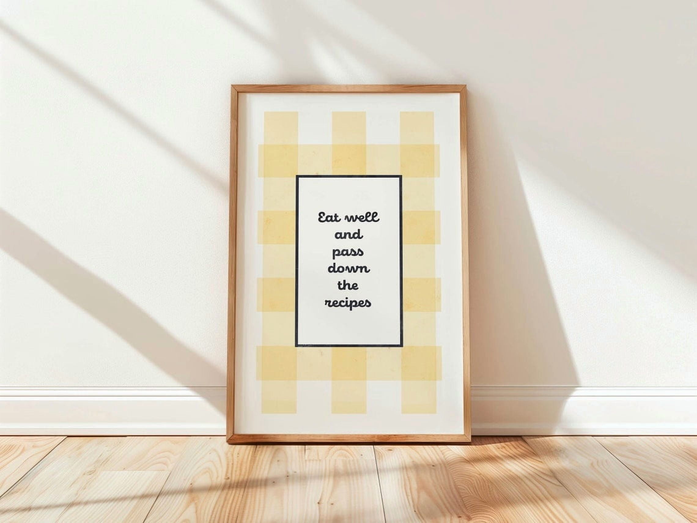 Farmhouse Recipes Retro Kitchen Wall Art, Unframed Paper Print Size ...
