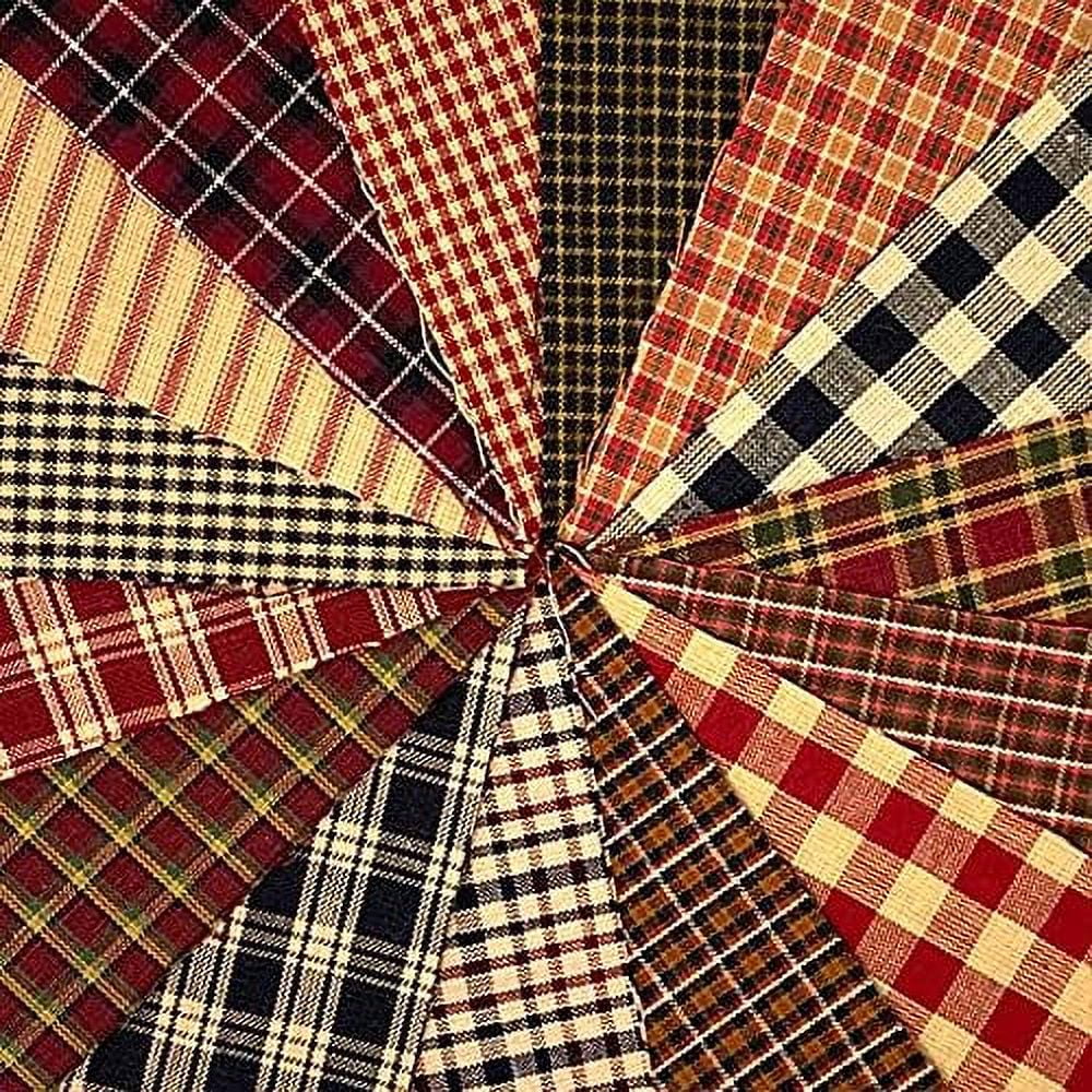 Farmhouse Red Ragged Homespun Quilt Kit, 200+ six inch Squares, 100% ...