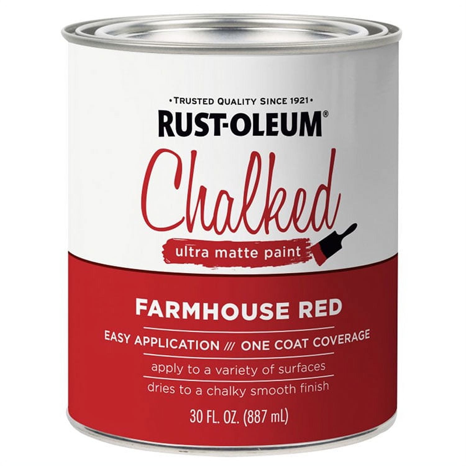 Farmhouse Red, Rust-Oleum Chalked Ultra Matte Paint, 30 oz. - Walmart.com