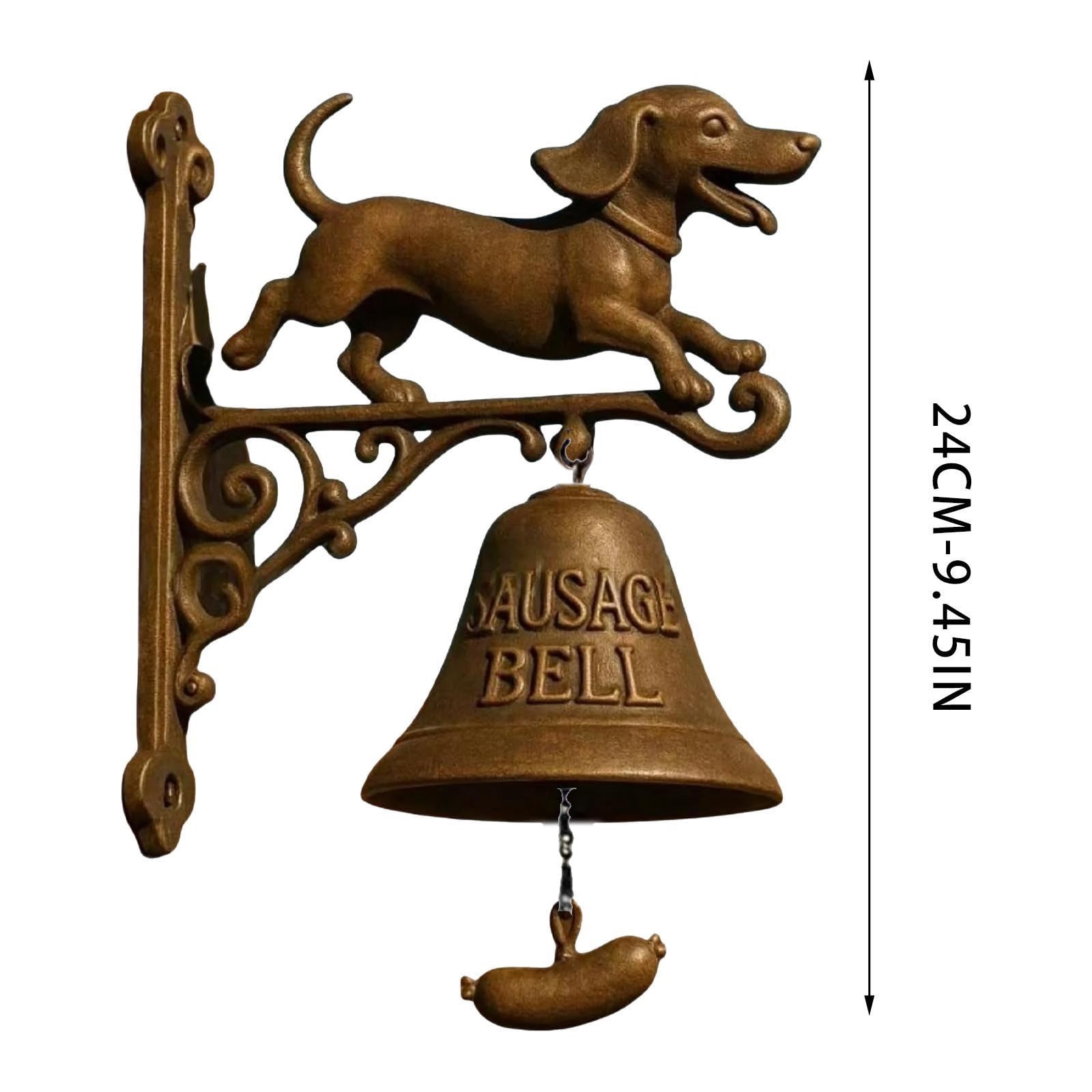 Farmhouse Resin Dog Entry Bell, Antique Style Wall Mounted Welcome ...