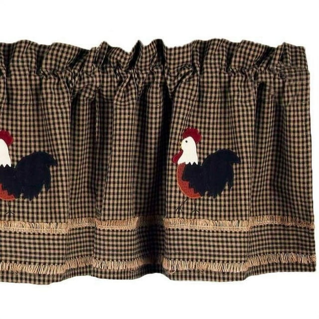 Farmhouse Rise and Shine Rooster Valance - 72x15.5 - Walmart.com