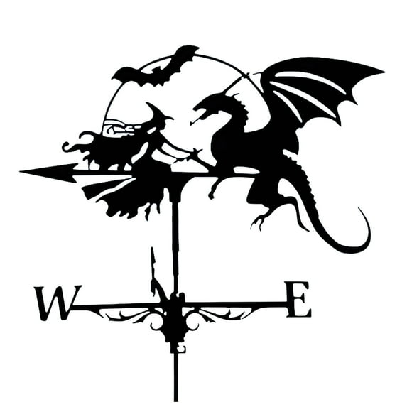 Farmhouse Roof Mount Wind Direction Indicator Kit with Decorative Witch ...