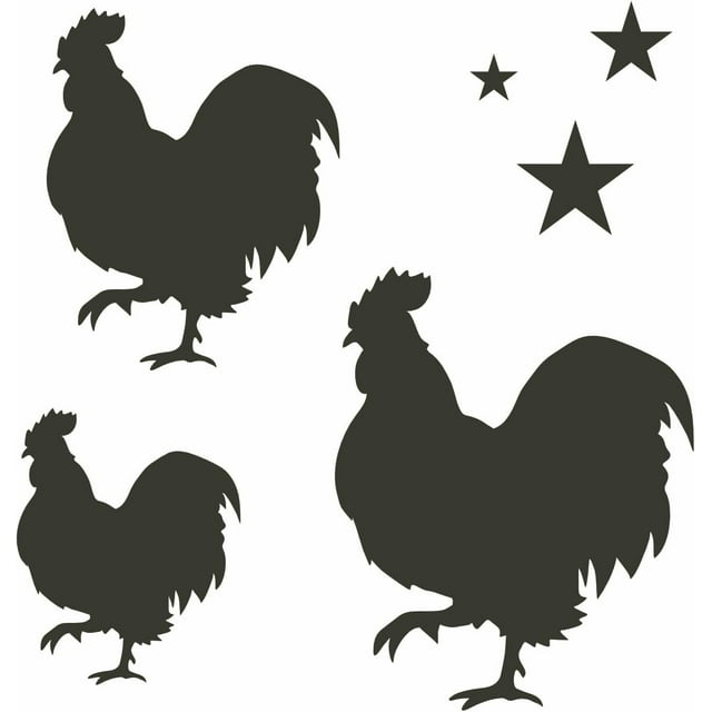 Farmhouse Rooser Barnyard Chicken Shape Homesead DIY Signs (9"x9 ...