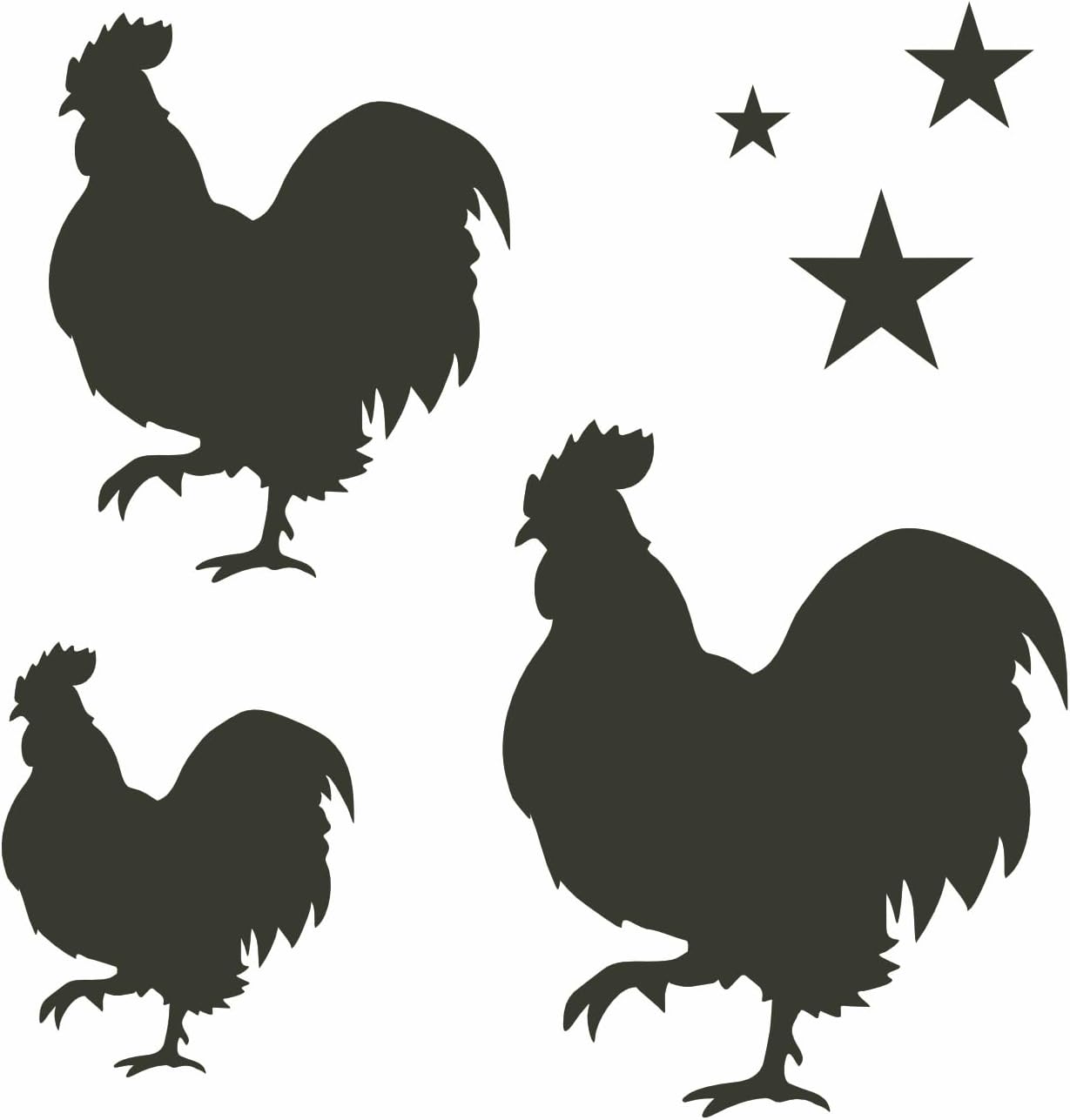 Farmhouse Rooser Rusic Barnyard Chicken Shape Homesead DIY Signs (9"X9 ...