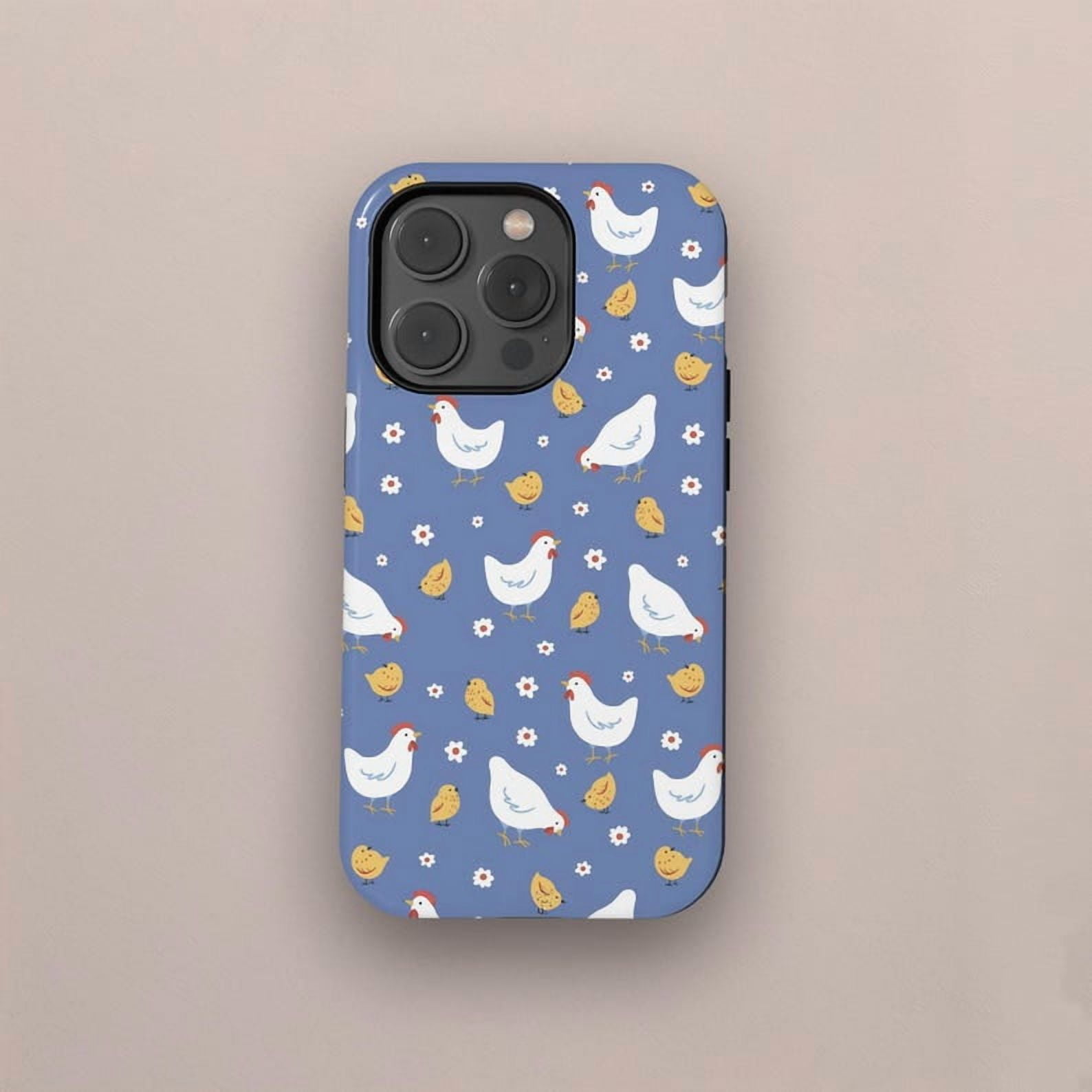 Farmhouse Rooster Cottagecore Phone Case, Wildflower Chicken Art with ...