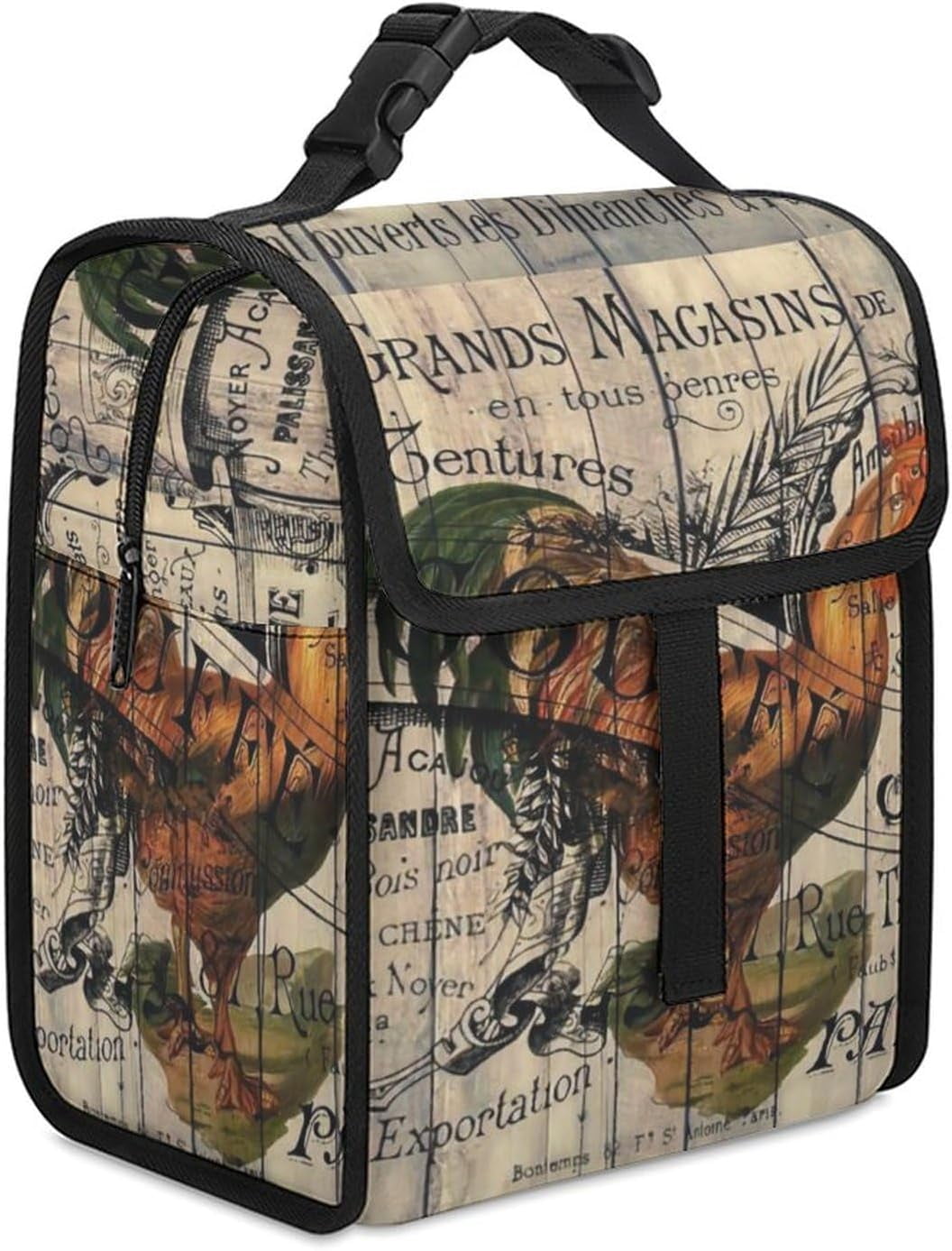 Farmhouse Rooster Kitchen Lunch Box for Men & Women Durable Lunch Bag ...