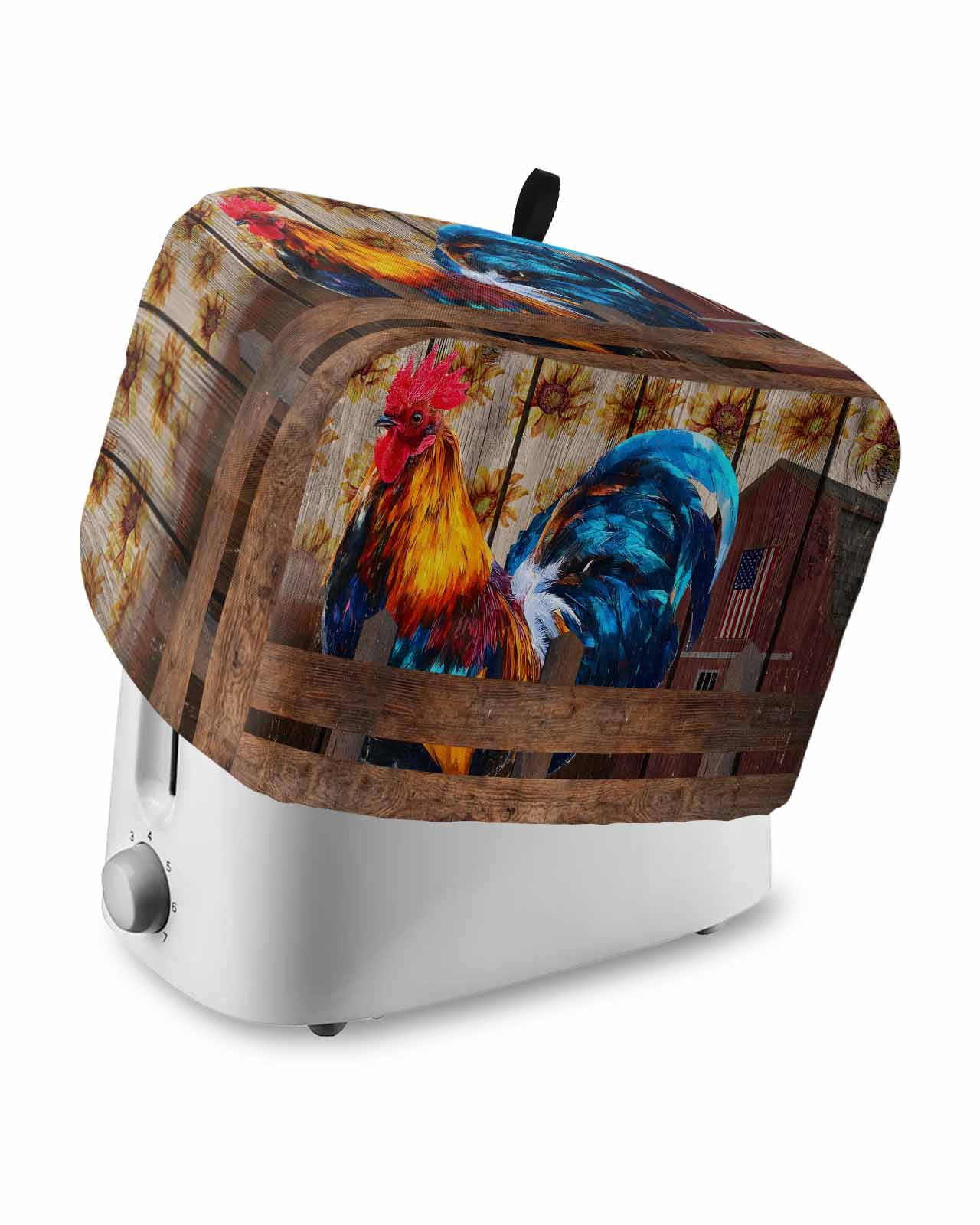 Farmhouse Rooster Small Toaster Cover 2 Slice, Kitchen Appliance Covers ...