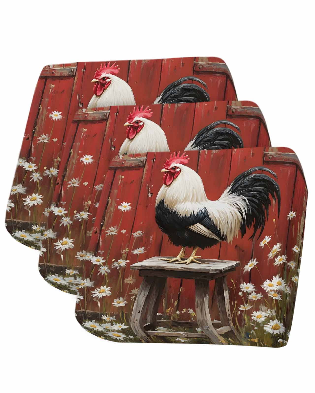 Farmhouse Rooster Sofa Couch Cushion Covers Washable, Removable ...