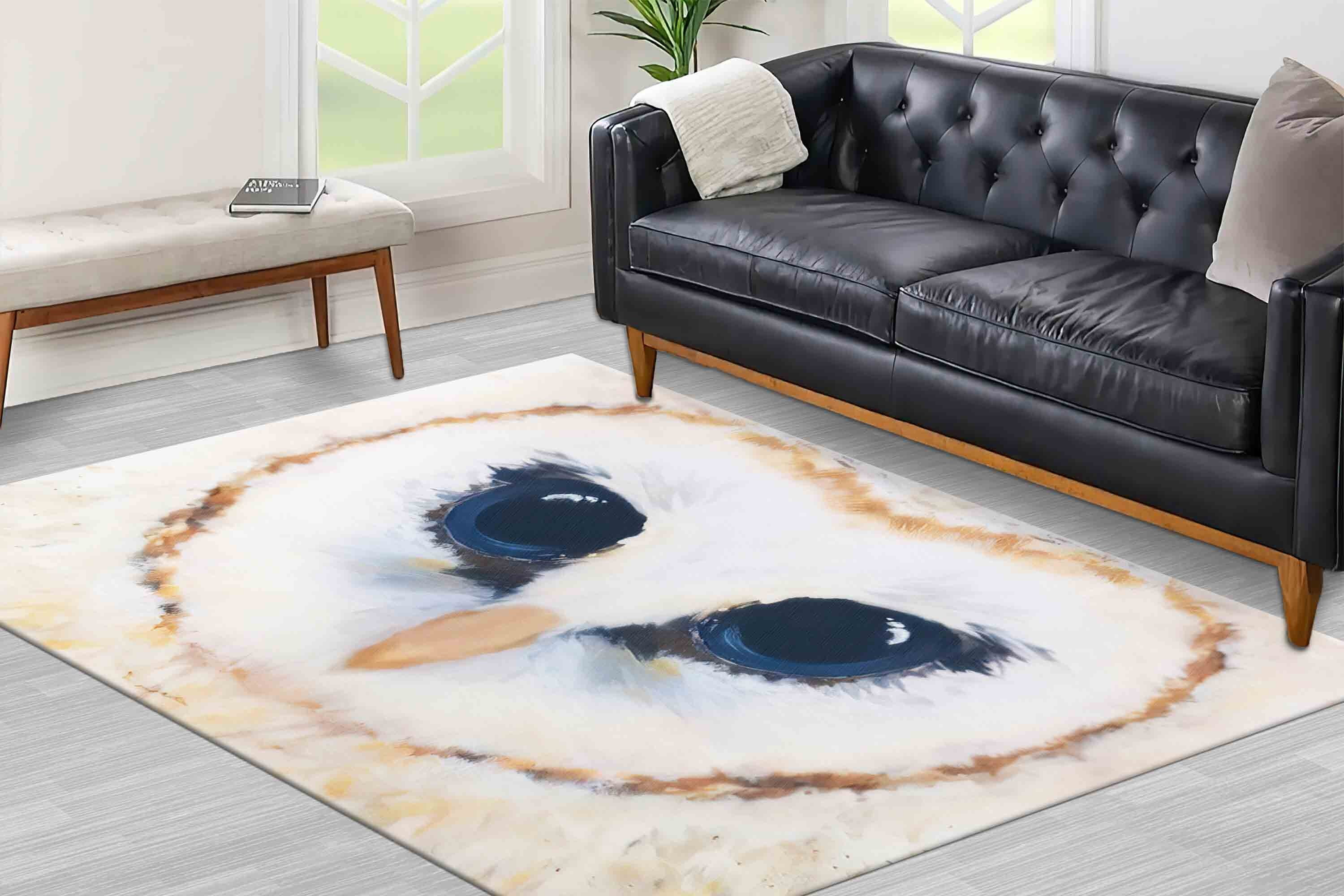 Farmhouse Rugs, Owl Lover Gift Rugs, Animal Rugs, Owl Painting Rug ...