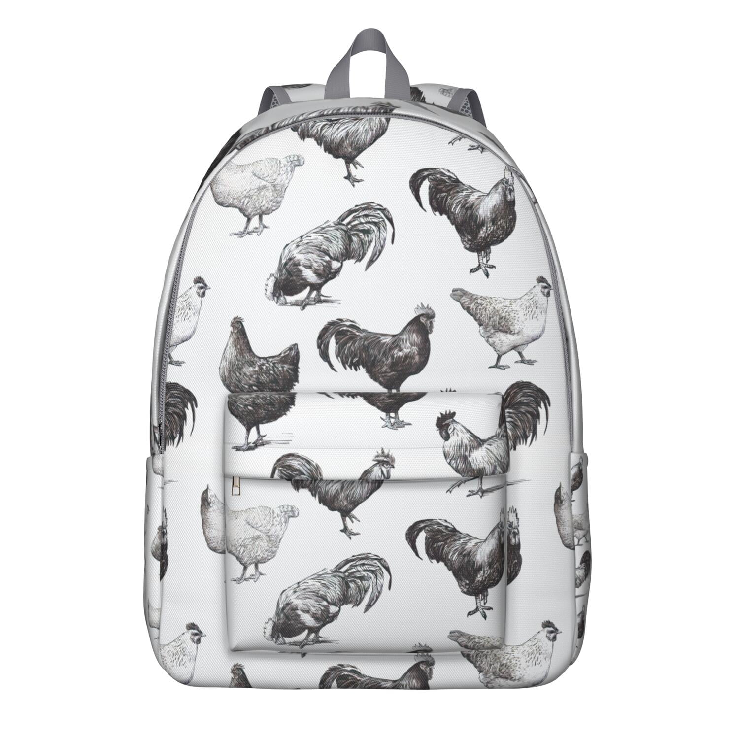 Farmhouse Rustic Chicken Pattern Travel Backpack – Lightweight Oxford ...